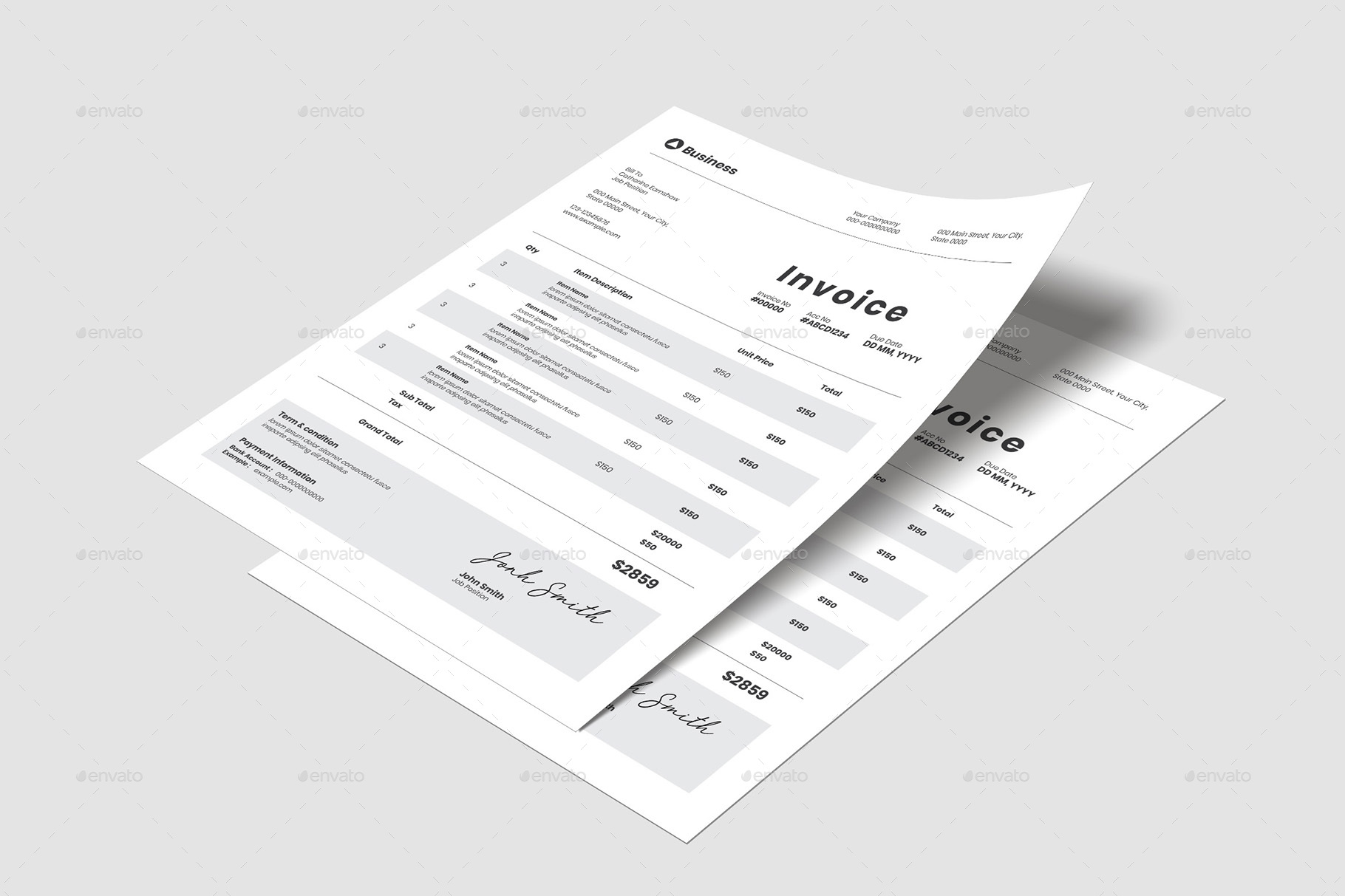 Invoice Template, Print Templates | GraphicRiver