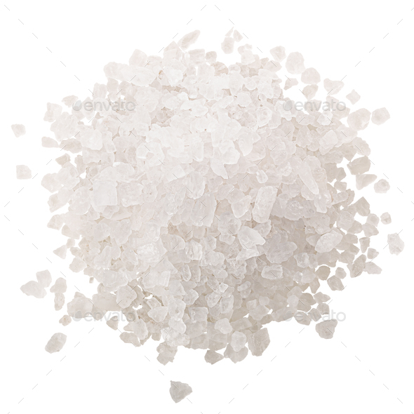 Pile of sea salt, coarse, paths, top Stock Photo by maxsol7 | PhotoDune