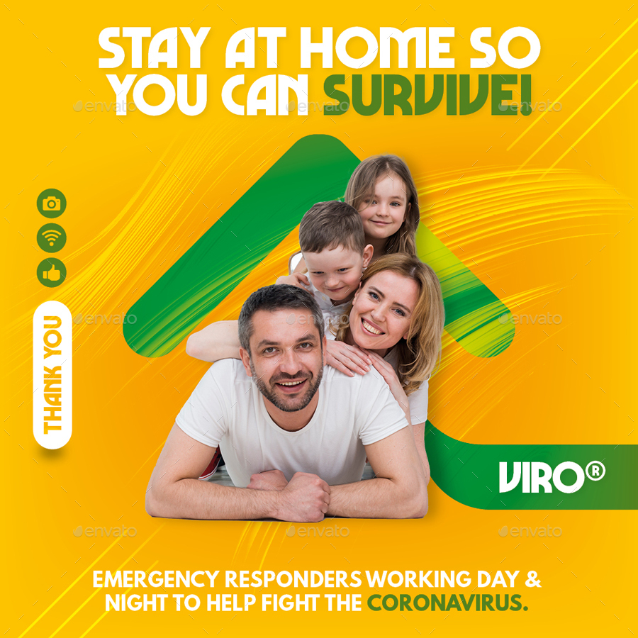 Covid Coranavirus Social Media Templates, Web Elements | GraphicRiver