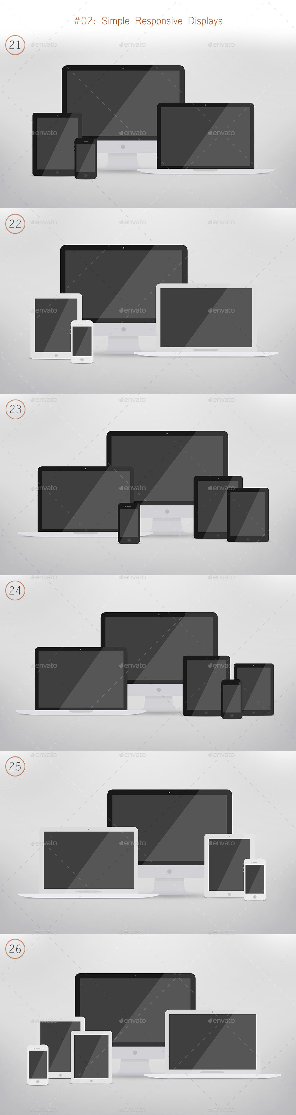 Simple Flat Responsive Display Mock-Up, Graphics | GraphicRiver