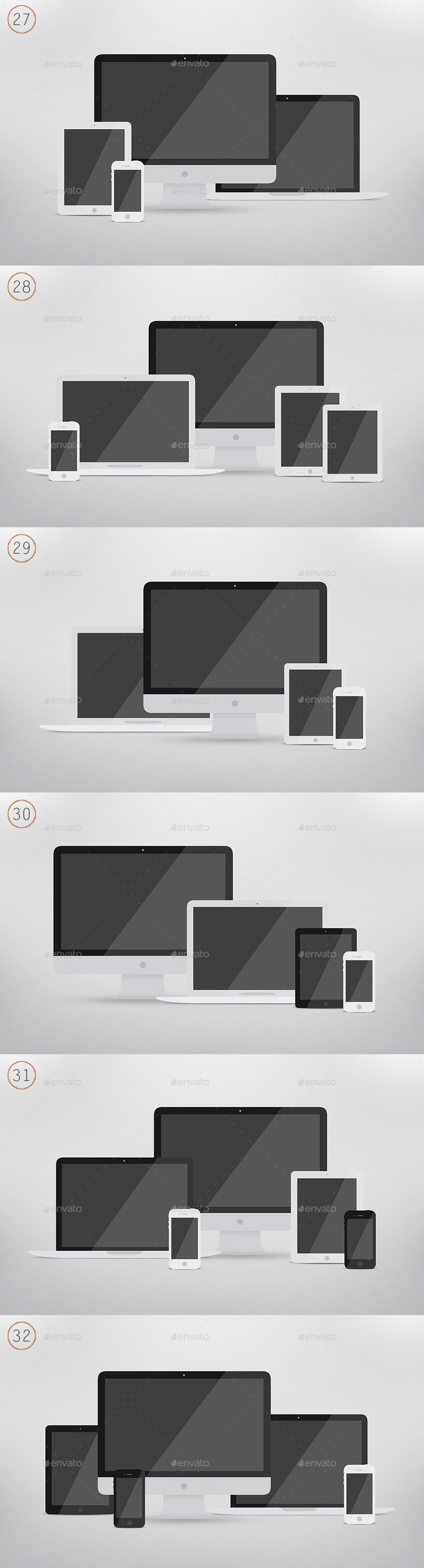 Simple Flat Responsive Display Mock-Up, Graphics | GraphicRiver