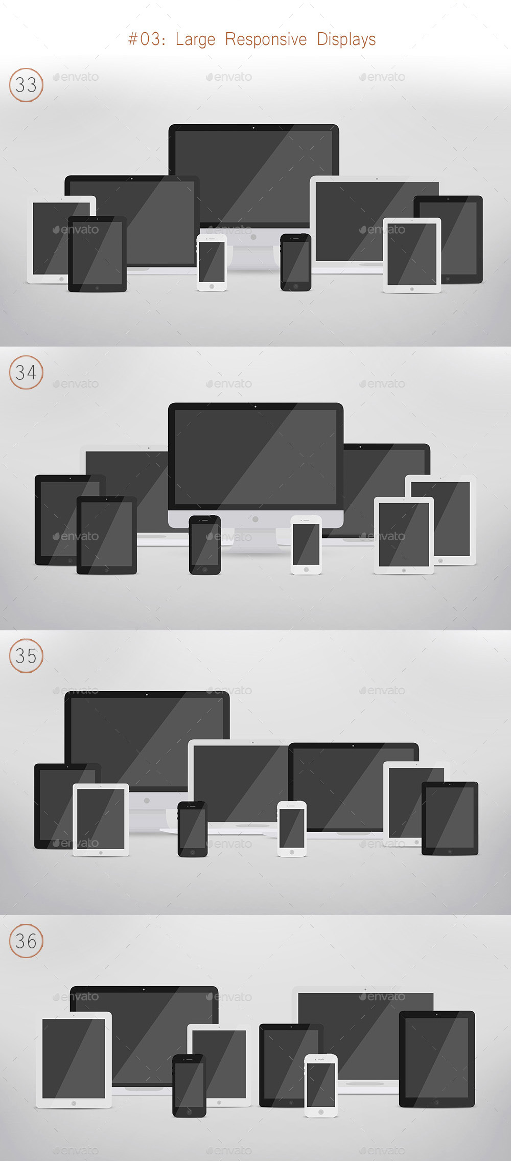 Large Flat Responsive Display Mock-Up, Graphics | GraphicRiver