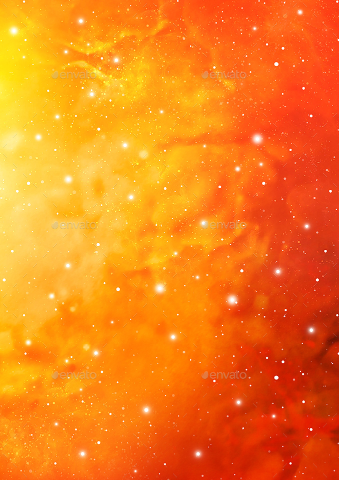 A4 Teal and Orange Cosmic Digital Paper, Graphics | GraphicRiver