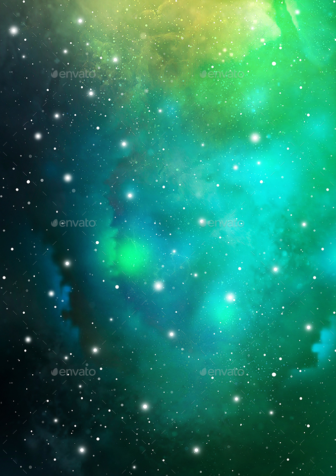 A4 Teal and Orange Cosmic Digital Paper, Graphics | GraphicRiver