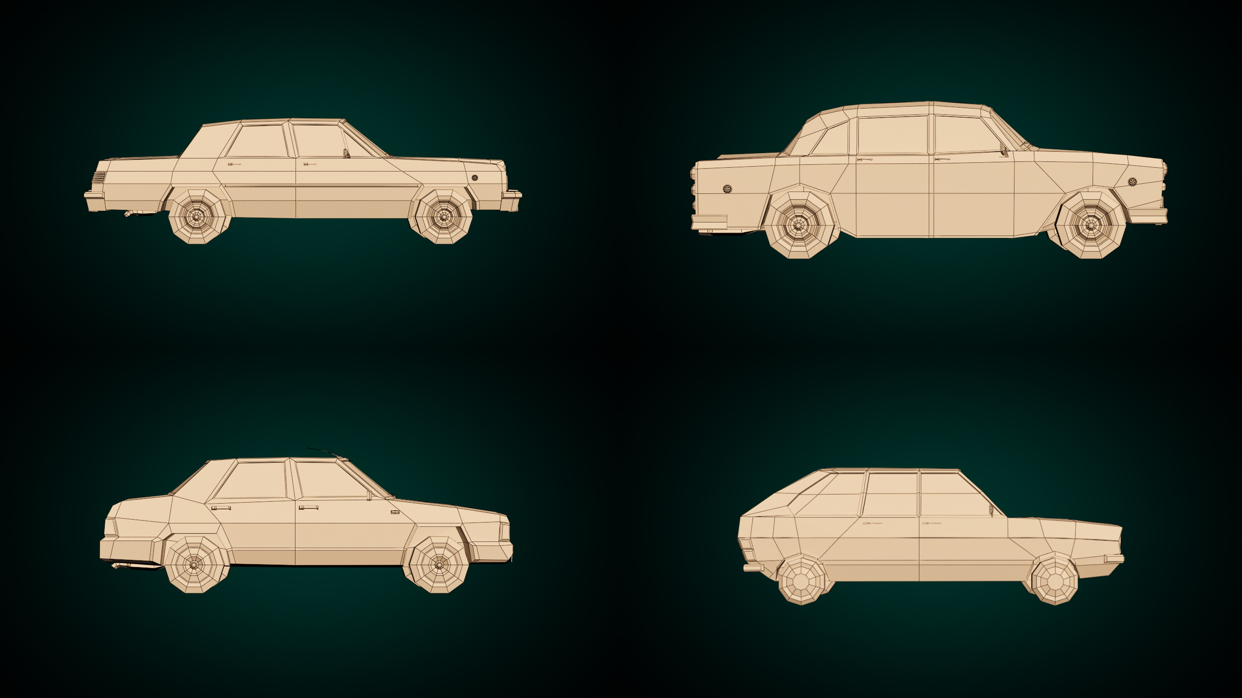 Low Poly Sedan Car Pack 01 by Linder-Media | 3DOcean