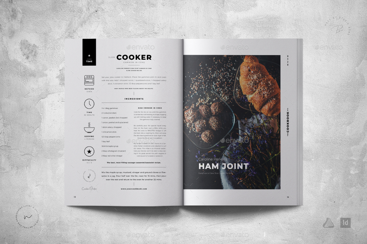 Cookbook / Recipe Book Template by studiobons | GraphicRiver