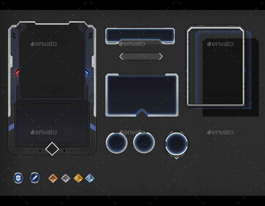 Futuristic Card Template - Delta, Game Assets | GraphicRiver