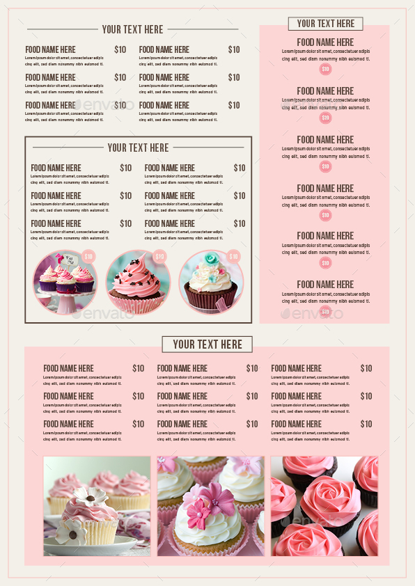 Cupcake Flyer Template Vol. 4, Print Templates | GraphicRiver