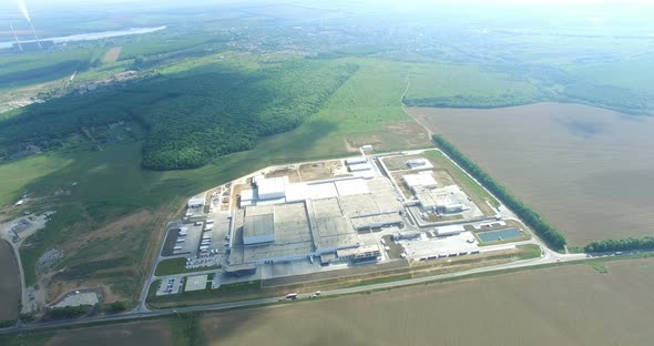 Industrial Area With Factory, Stock Footage | VideoHive