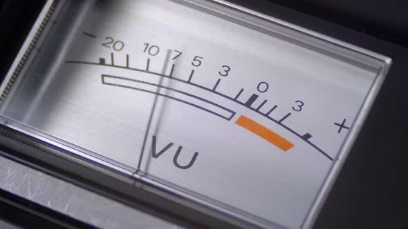 Analog Signal Indicator with Arrow. Meter of the Audio Signal in ...