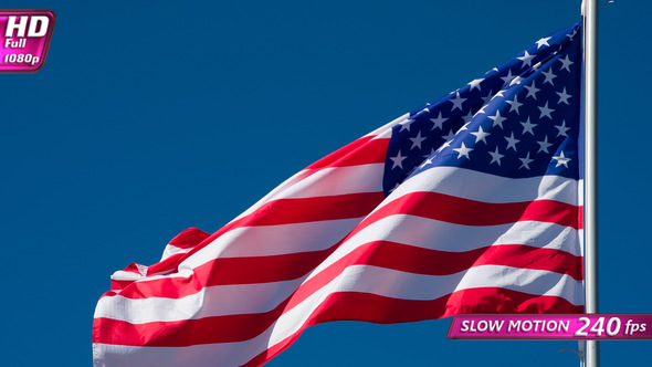 American Flag Rippling In Wind, Stock Footage | VideoHive