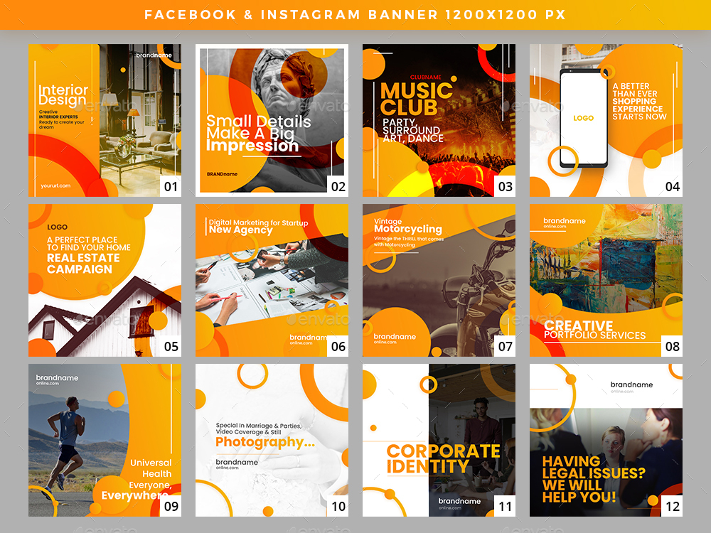 25-Facebook & Instagram Banners, Web Elements | GraphicRiver