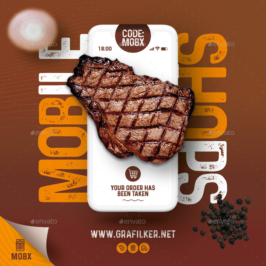 Mobile Shopping Social Media Templates, Web Elements | GraphicRiver