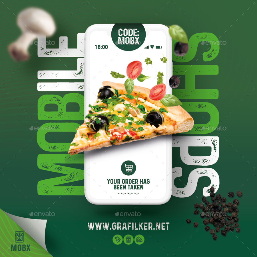 Mobile Shopping Social Media Templates, Web Elements | GraphicRiver