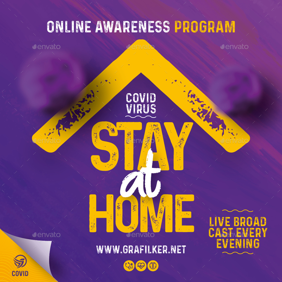 Covid Coranavirüs Social Media Templates, Web Elements | GraphicRiver