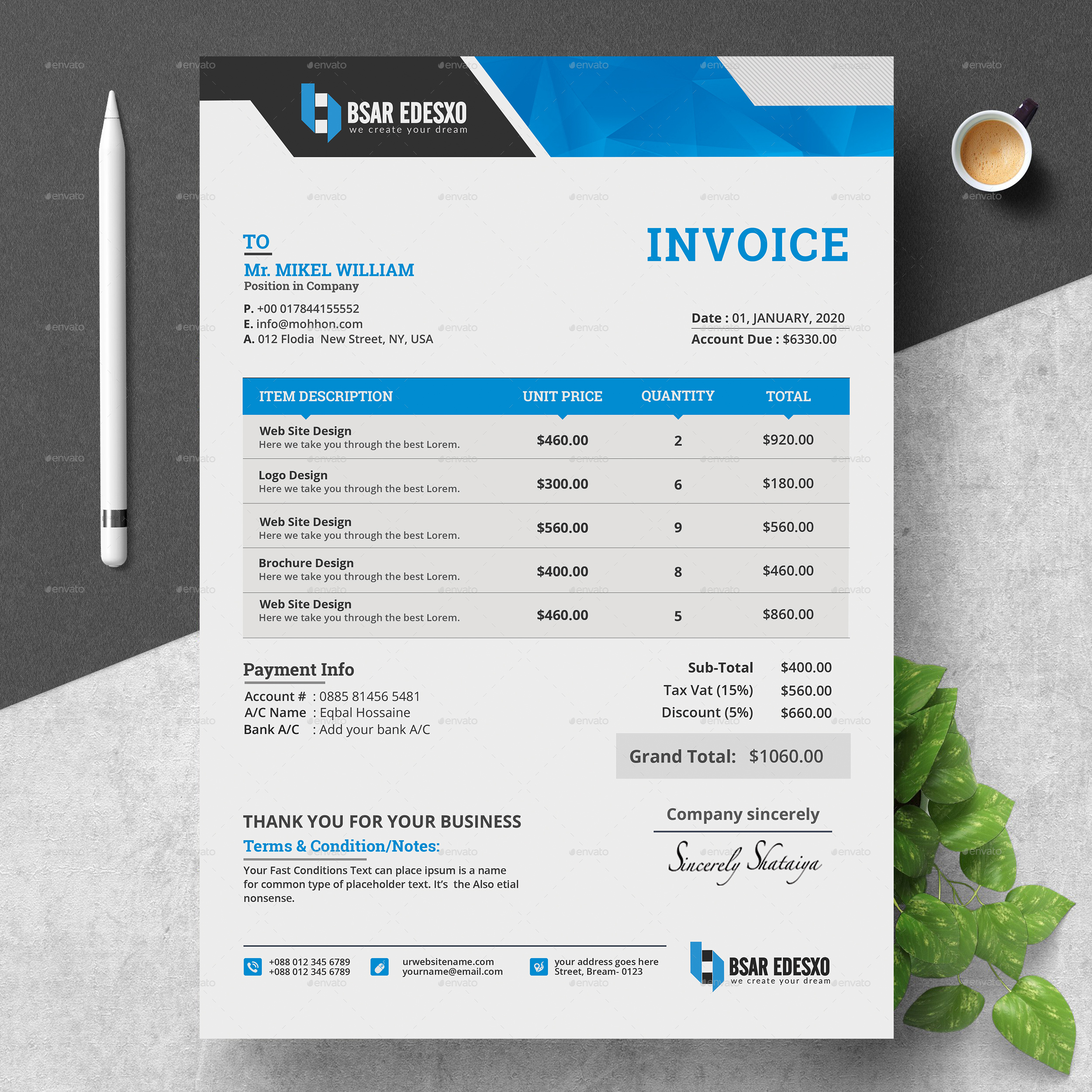 Invoice Bundle, Print Templates | GraphicRiver