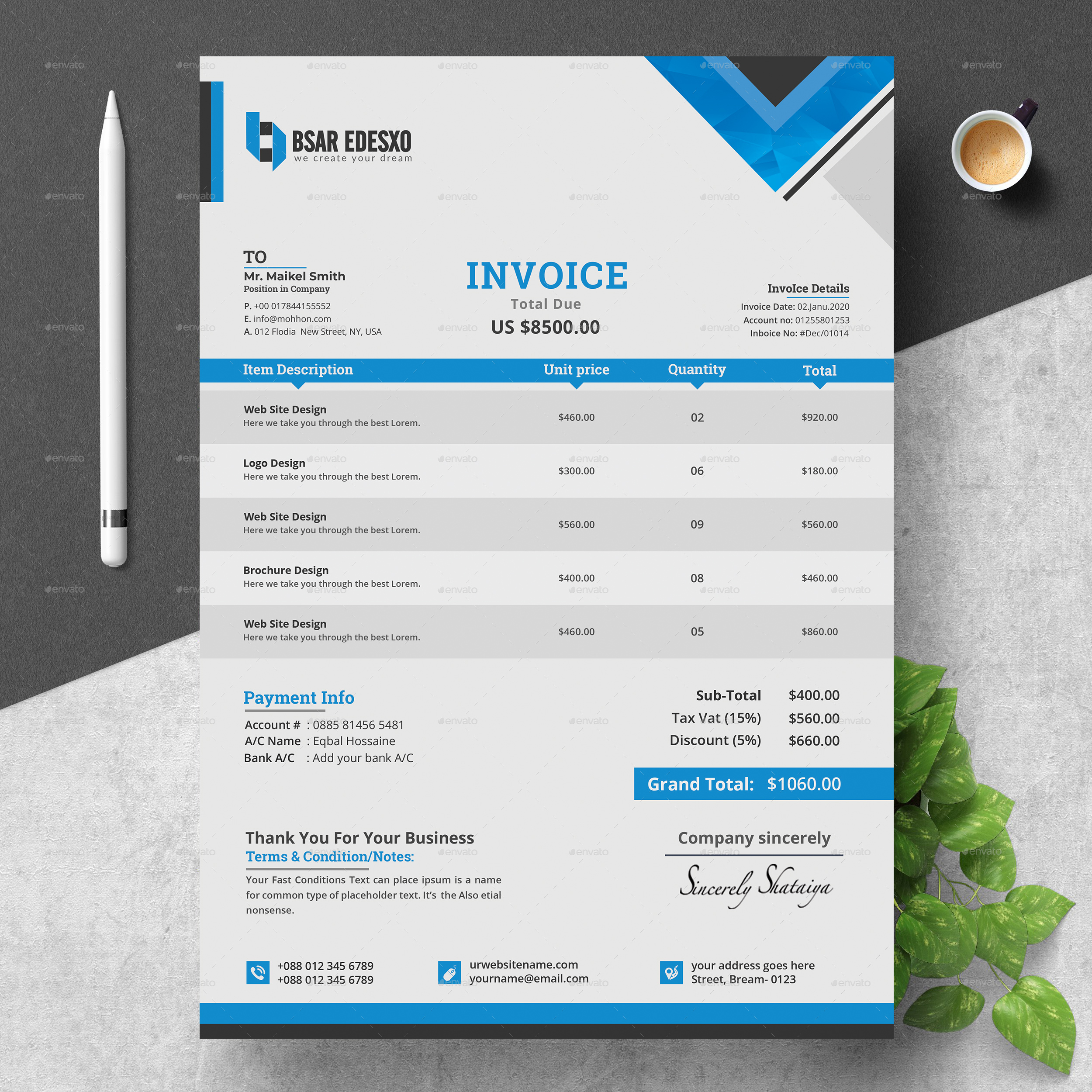 Invoice Bundle, Print Templates | GraphicRiver