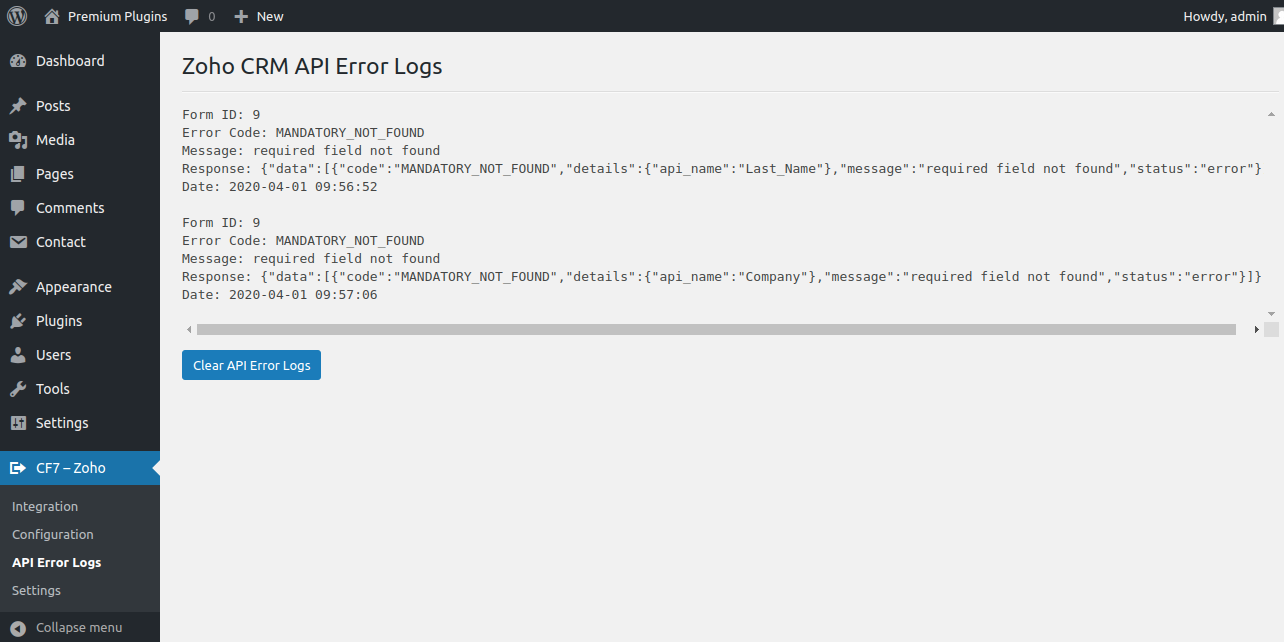 Contact Form 7 - Zoho CRM Integration by obtaincode | CodeCanyon