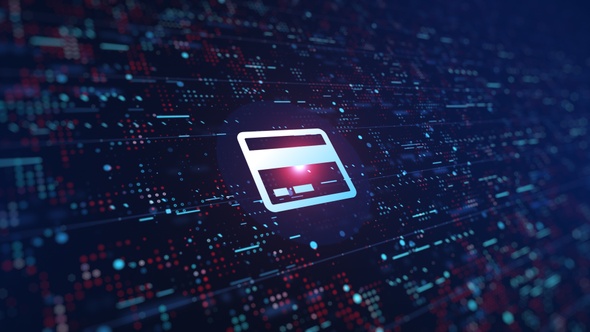 Credit Card Icon Digital Background, Motion Graphics | VideoHive