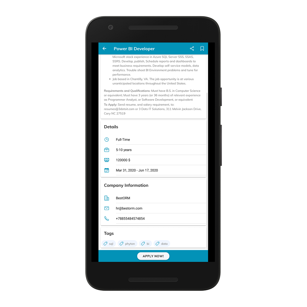 JOBBY - Full job portal application IONIC 5 with Angular 9 admin & Node.js REST API + Admob ...