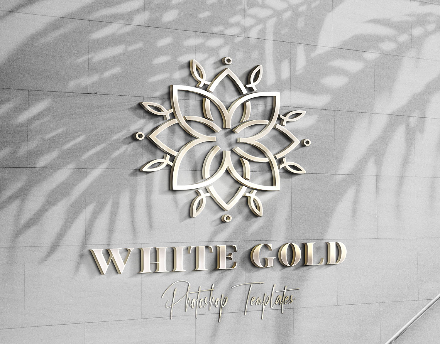 Gold Text/Logo Wall Mockups, Add-ons | GraphicRiver