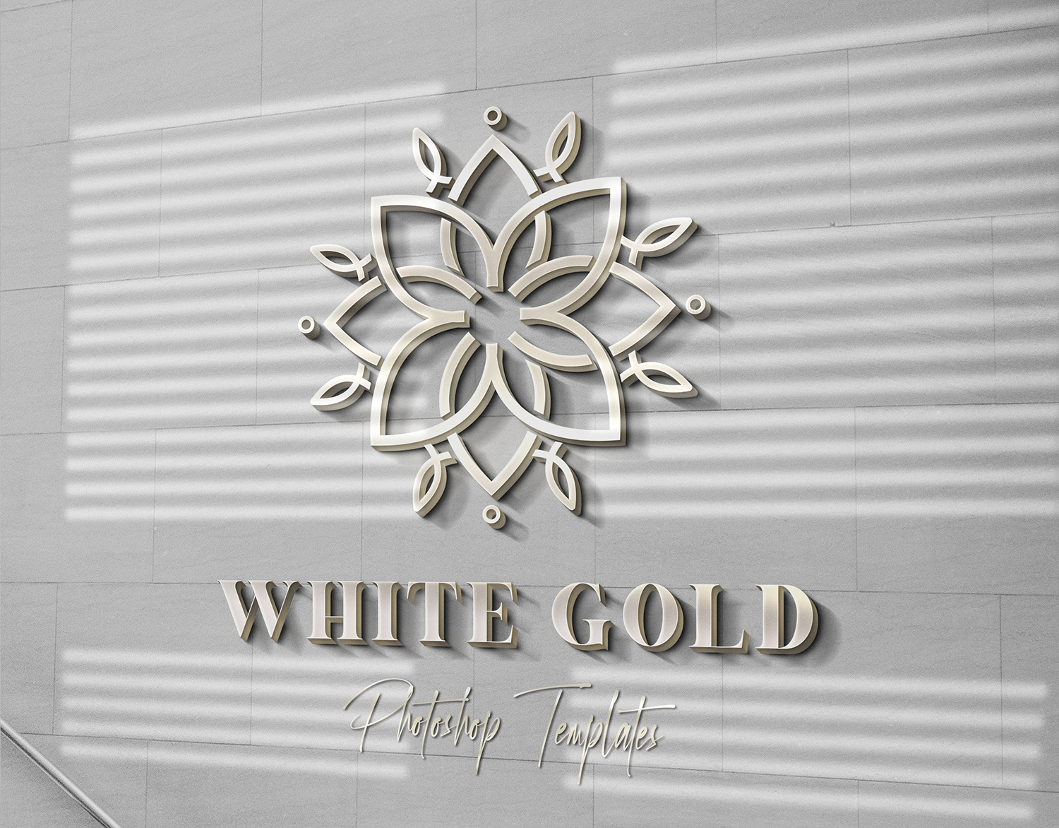 Gold Text/Logo Wall Mockups, Add-ons | GraphicRiver