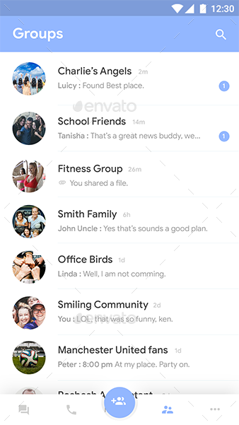 Chatting App UI Kit| Group Chatting App UI Kit| Audio Video Calling App ...