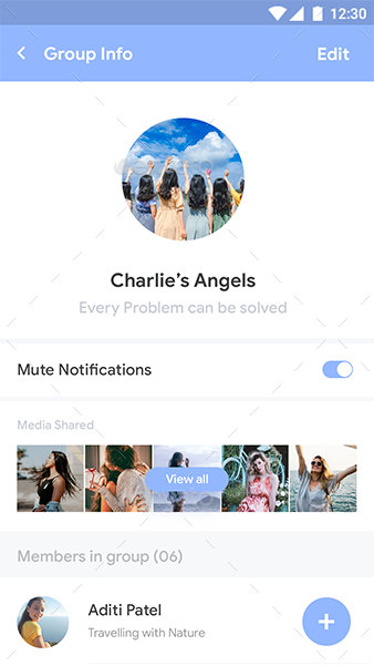 Chatting App UI Kit| Group Chatting App UI Kit| Audio Video Calling App ...