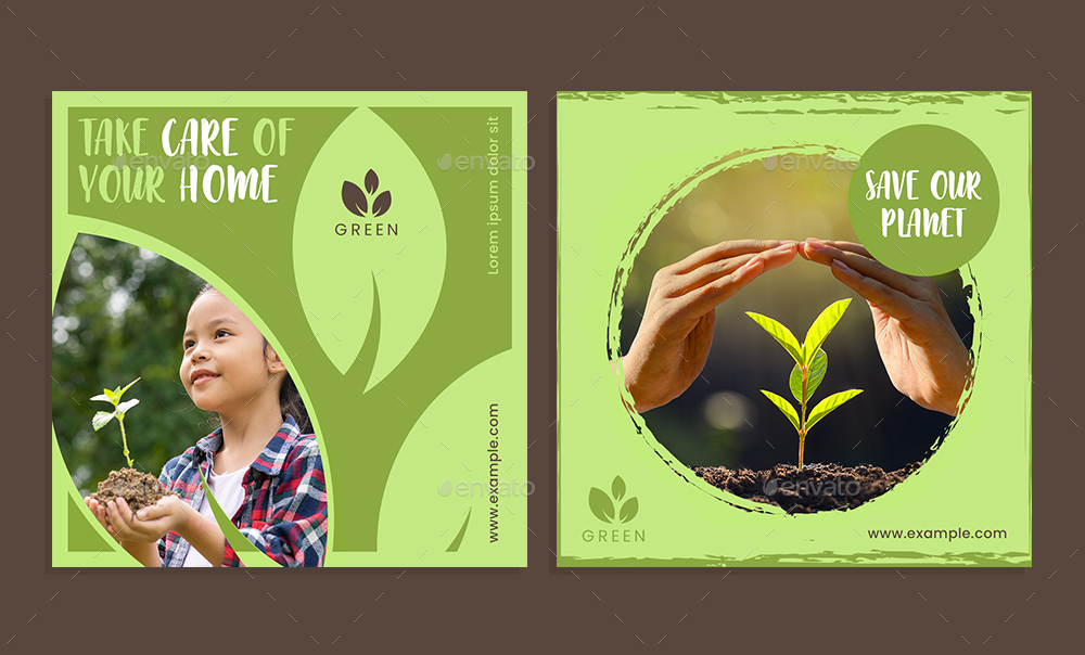 Environment Social Media Post, Web Elements | GraphicRiver