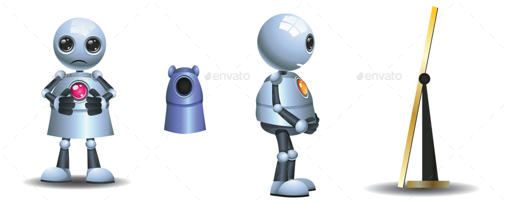 Little Robot Overweight, Vectors | GraphicRiver