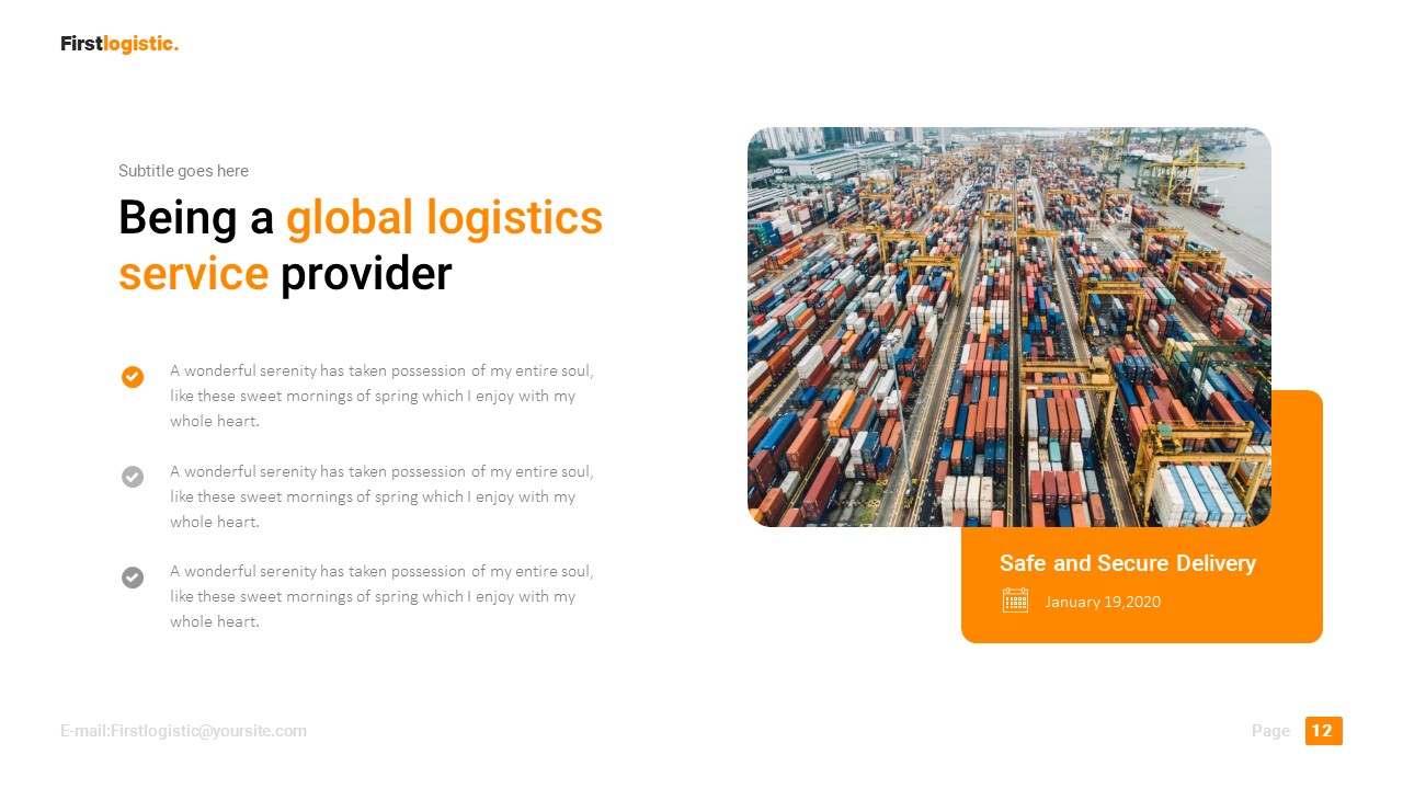 First Logistic Powerpoint Presentation Template Fully Animated by ...