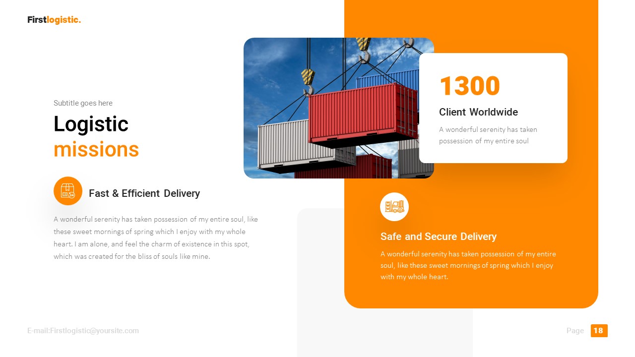 First Logistic Powerpoint Presentation Template Fully Animated by ...