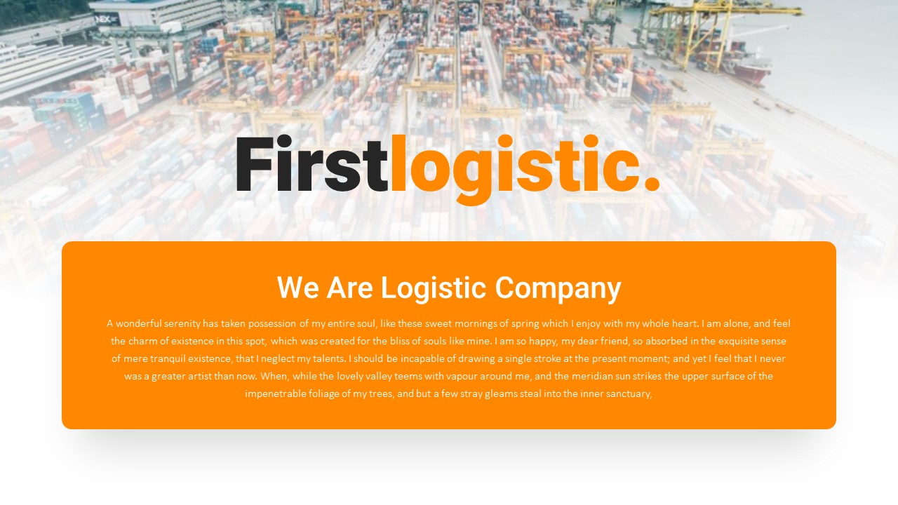 First Logistic Powerpoint Presentation Template Fully Animated by ...