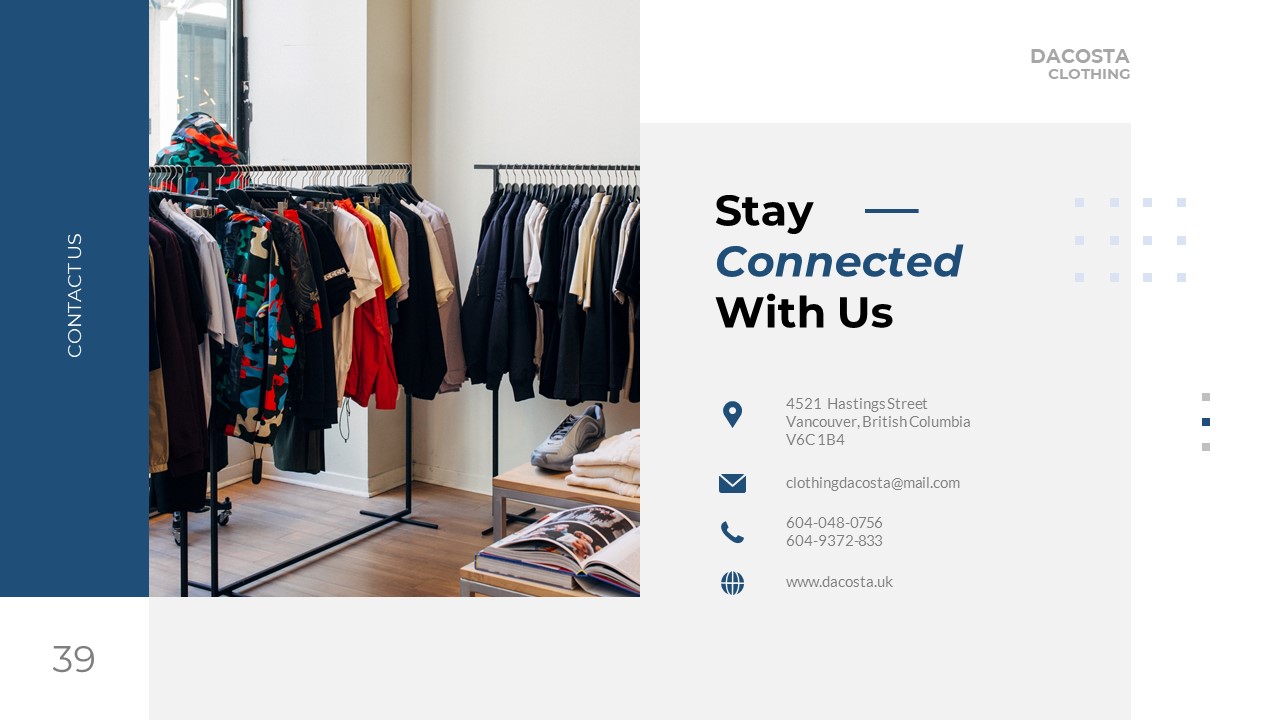 Dacosta - Clothing Presentation Google Slides Template, Presentation ...