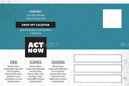 Charity Postcard, Print Templates | GraphicRiver