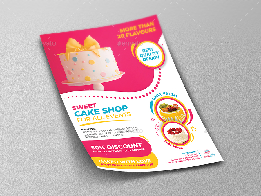 Cake Flyer Template Vol.7, Print Templates | GraphicRiver