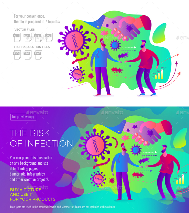 Flat Medical Illustration on Epidemics, Vectors | GraphicRiver