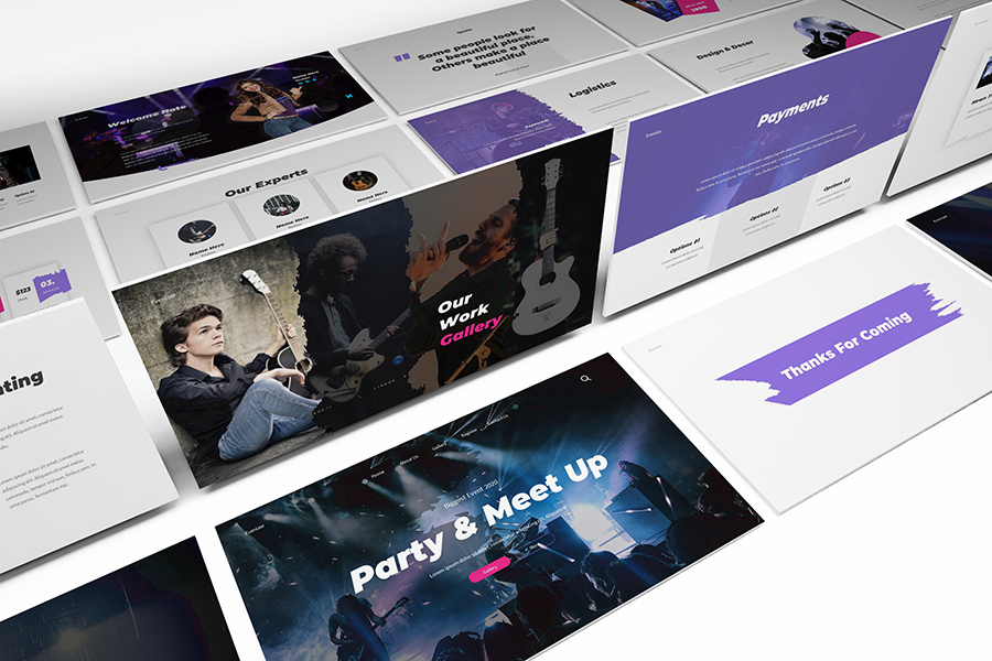 Party & Meet Up Event Powerpoint Template, Presentation Templates ...