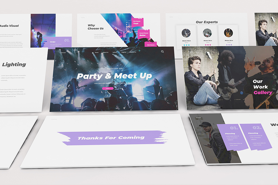 Party & Meet Up Event Powerpoint Template, Presentation Templates ...