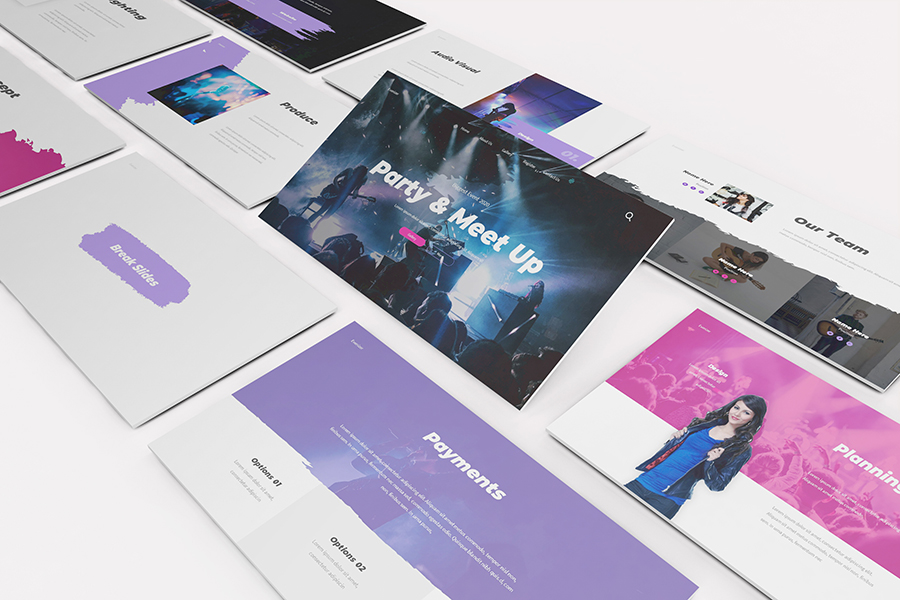 Party & Meet Up Event Powerpoint Template, Presentation Templates ...