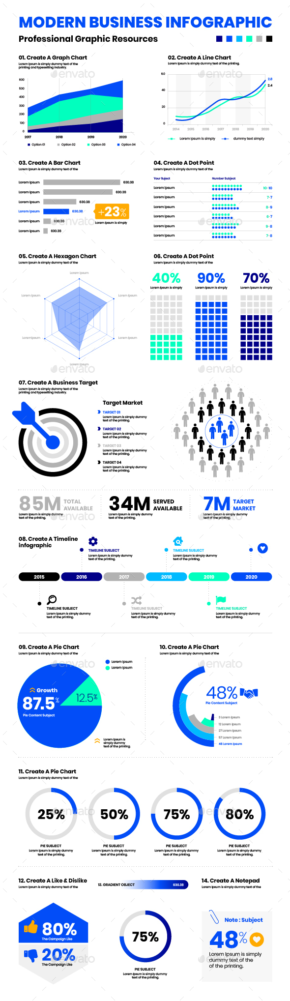Modern Business Infographic, Infographics | GraphicRiver