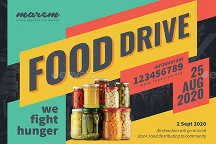 Food Drive Postcard, Print Templates | GraphicRiver