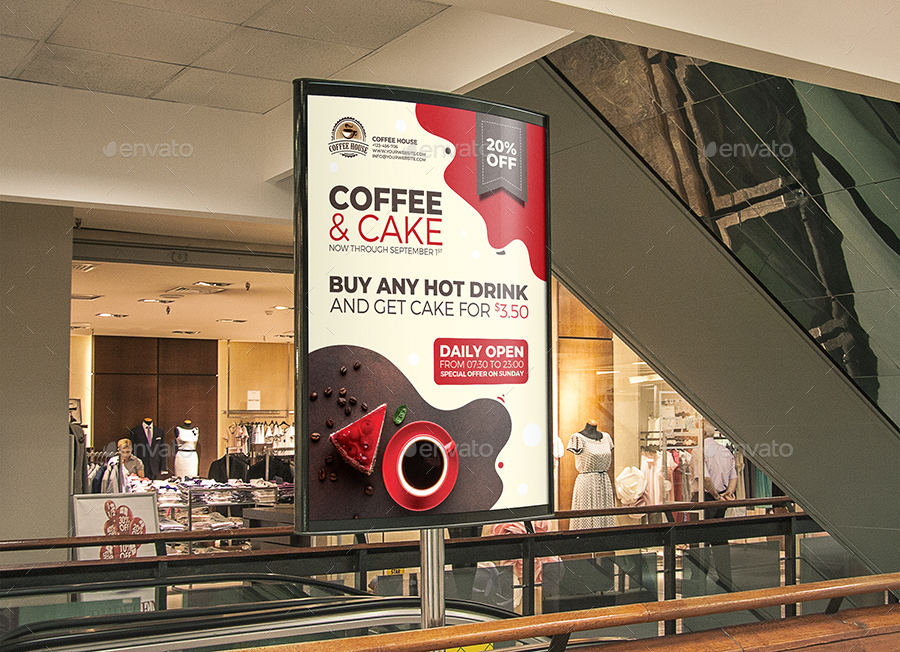 Coffee and Cake Poster Template, Print Templates | GraphicRiver