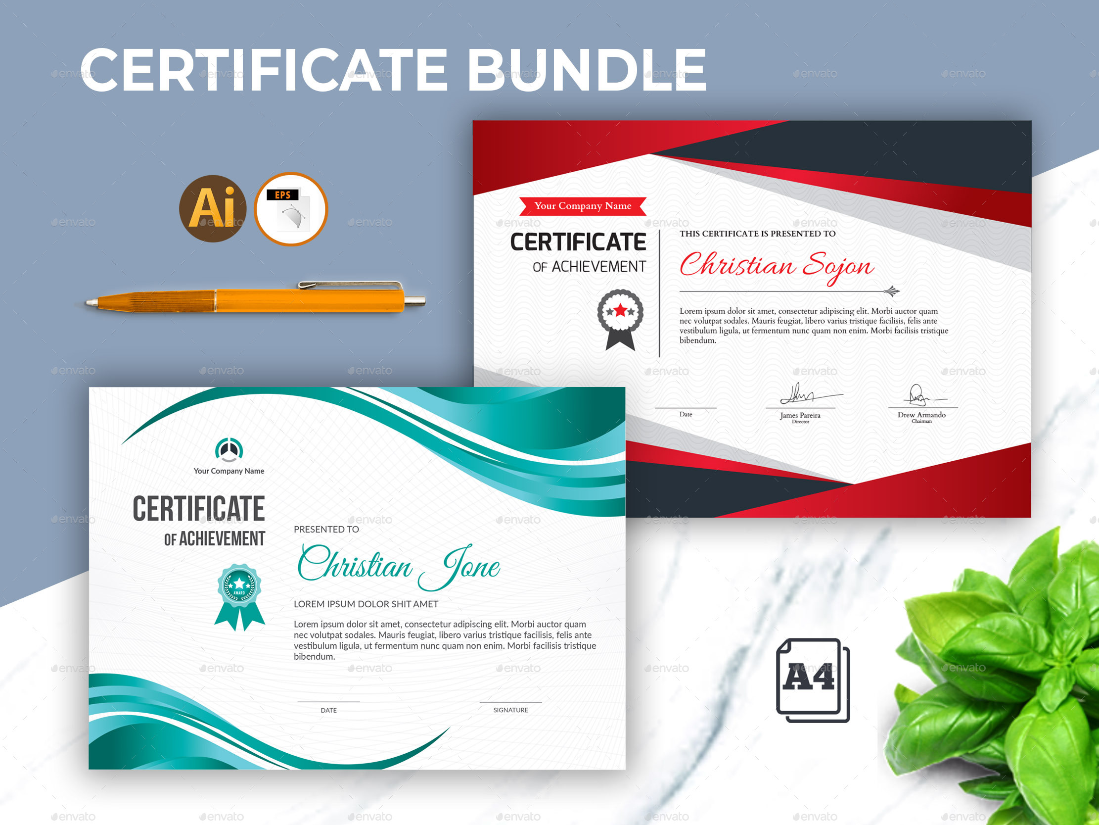 Certificate Bundle, Print Templates | GraphicRiver