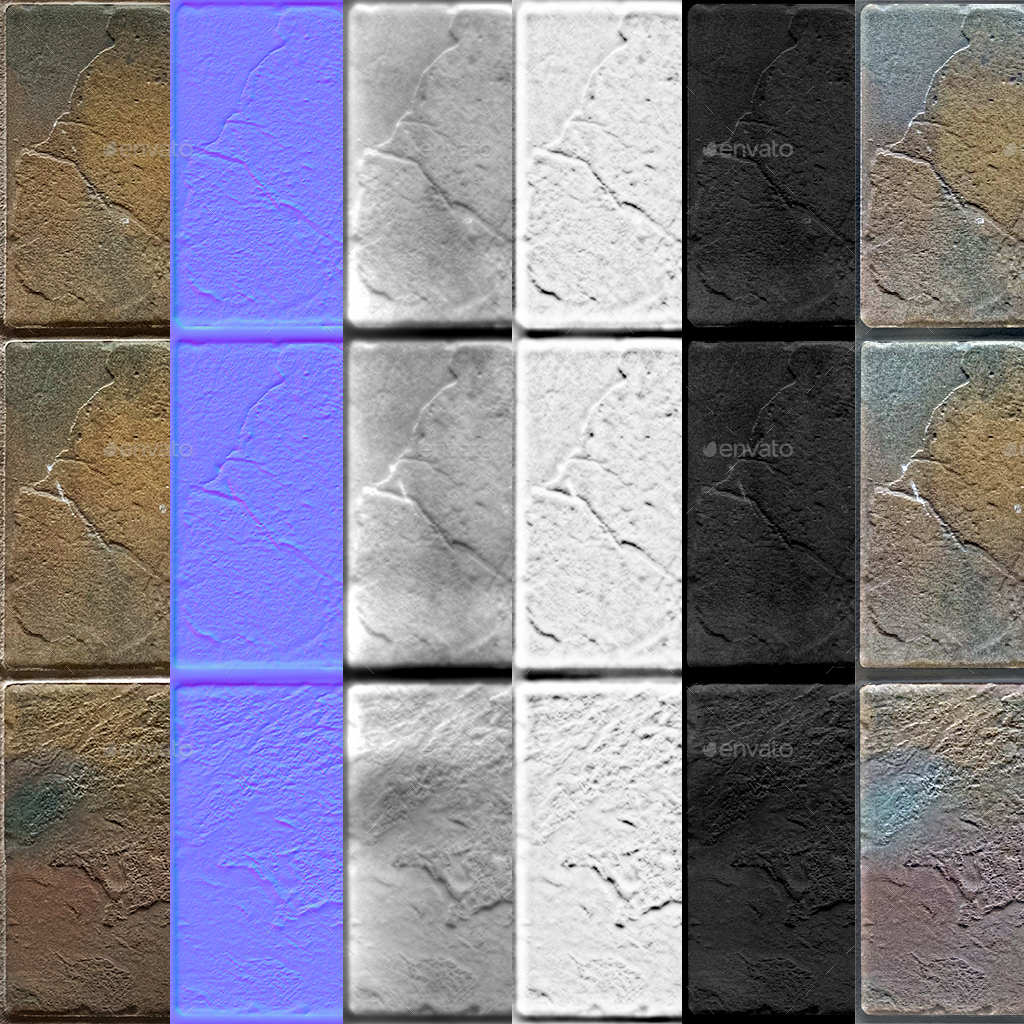 Rustic Tiles Seamless Texture by Lucky_Fingers | 3DOcean