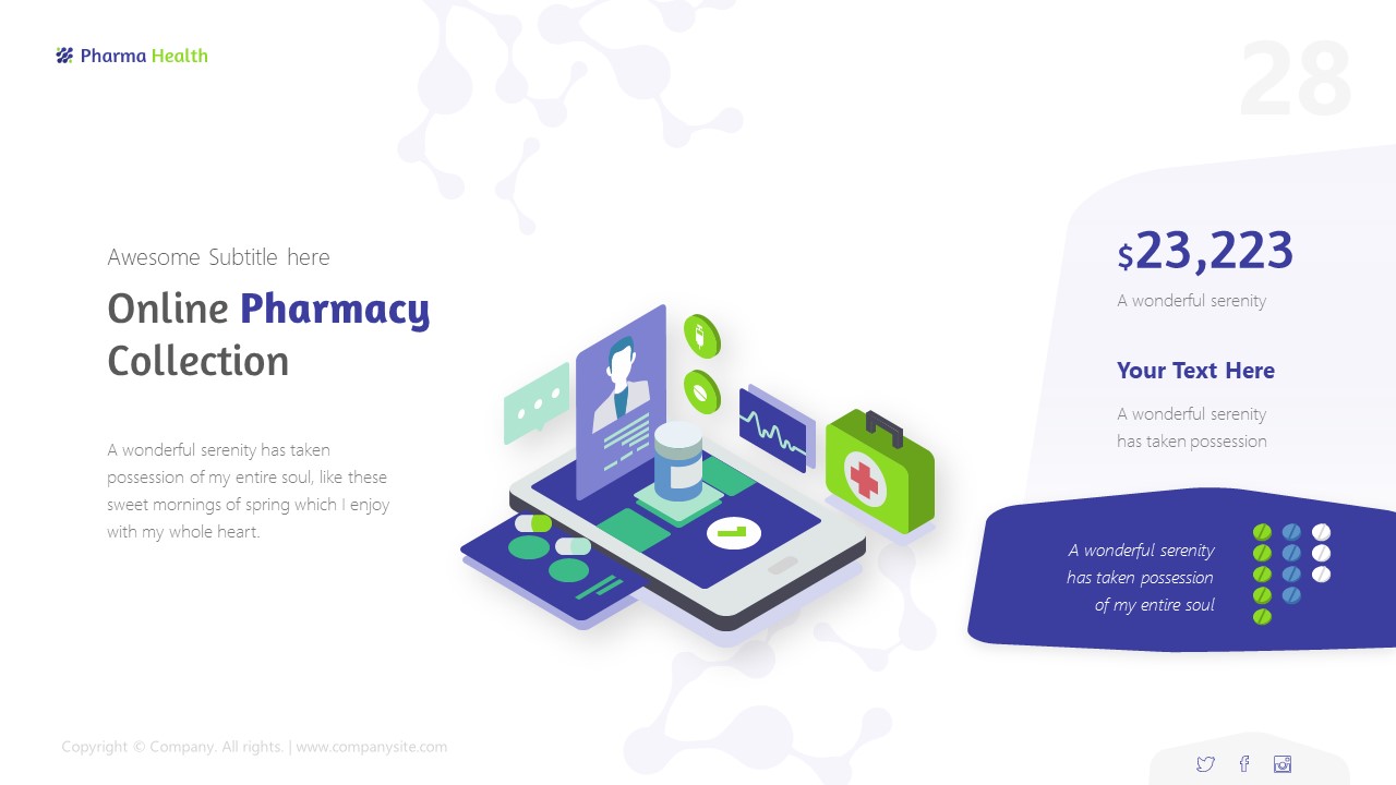 Pharma Health Powerpoint Presentation Template Fully Animated by RRgraph