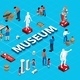 Isometric Museum Flowchart Composition, Vectors | GraphicRiver