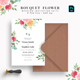 Bouquet Flower Invitation Suite, Print Templates | GraphicRiver