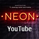 Neon YouTube Channel Art, Web Elements | GraphicRiver