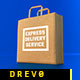 Express Delivery Service/ Cafe Promo/ Restaurant/ Fast Food/ Logistic ...
